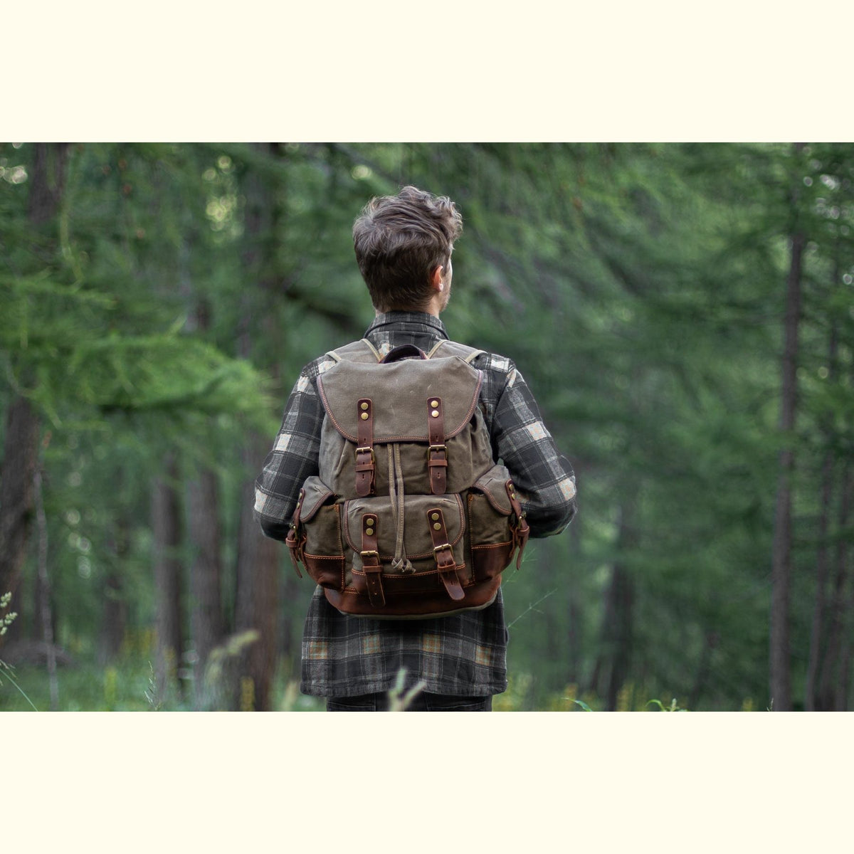 Portland Vintage Canvas Travel Backpack | James Leather