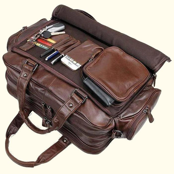 Cowhide Leather Business Travel Briefcase – James Leather